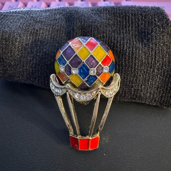 Jewelry | Colorful Mosaic Hot Air Balloon Brooch | Poshmark
